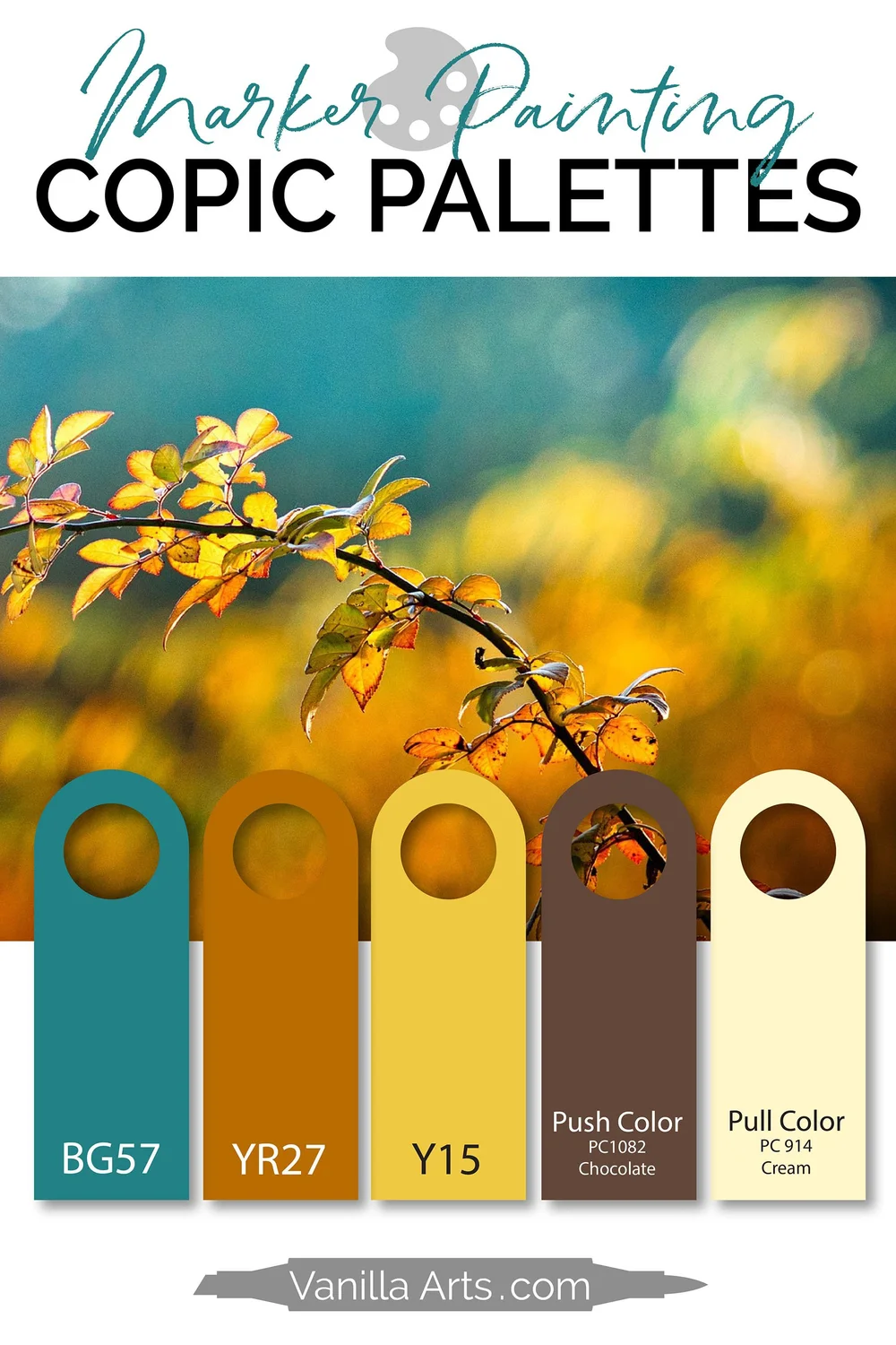 Color Palette: Copic Marker + Colored Pencil Combination (Turquoise ...