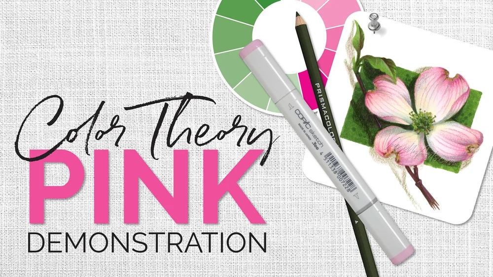 Color Theory for Markers & Pencils: Dimensional Pink Petals (Demo ...