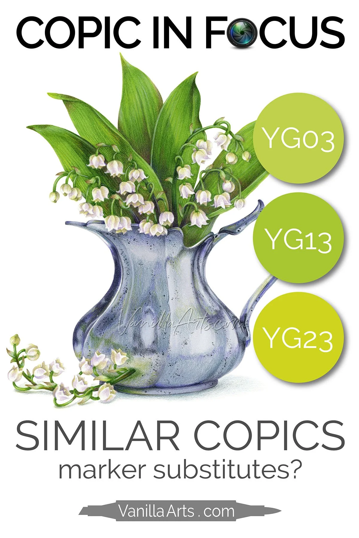 Copic YG03 Yellow Green - The Best Green Marker for Beginners (+ video ...