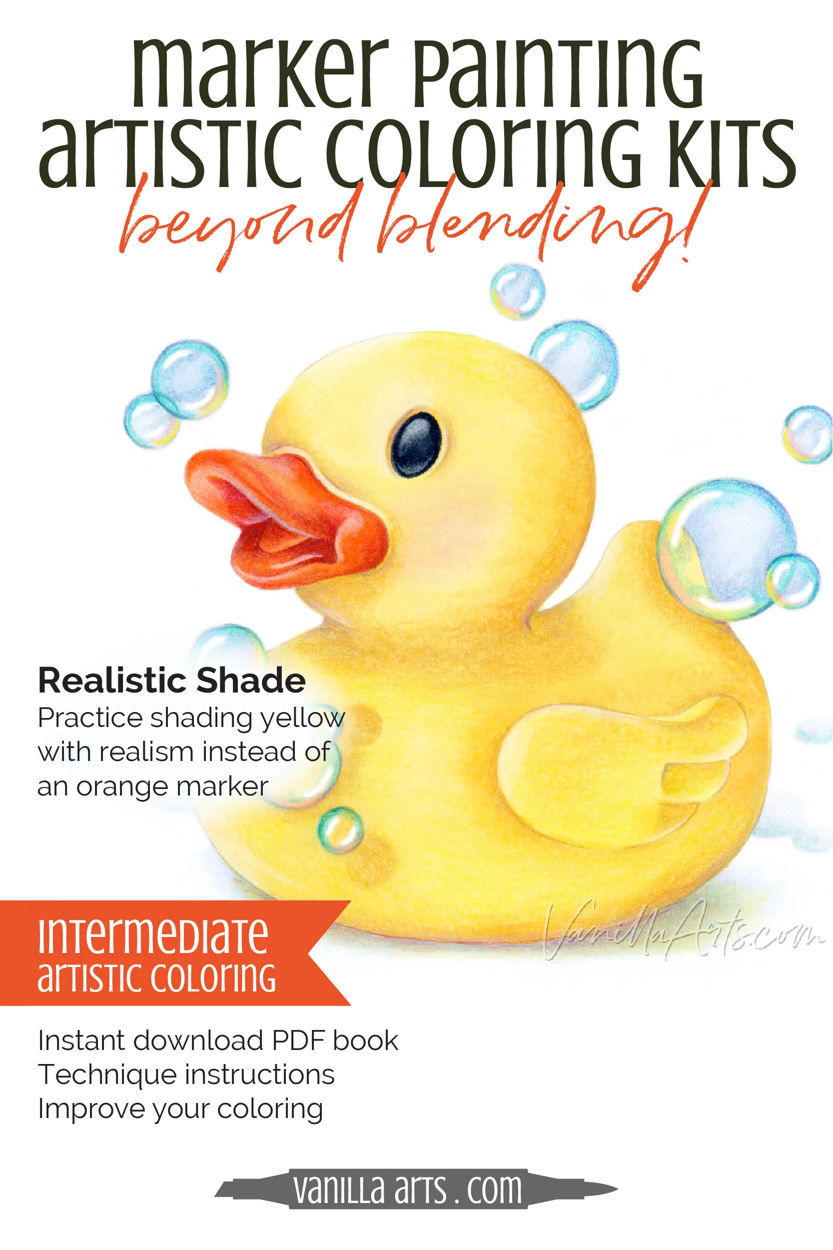 Rubber Duck: An Artistic Coloring Kit (Copic Marker & Colored Pencil ...