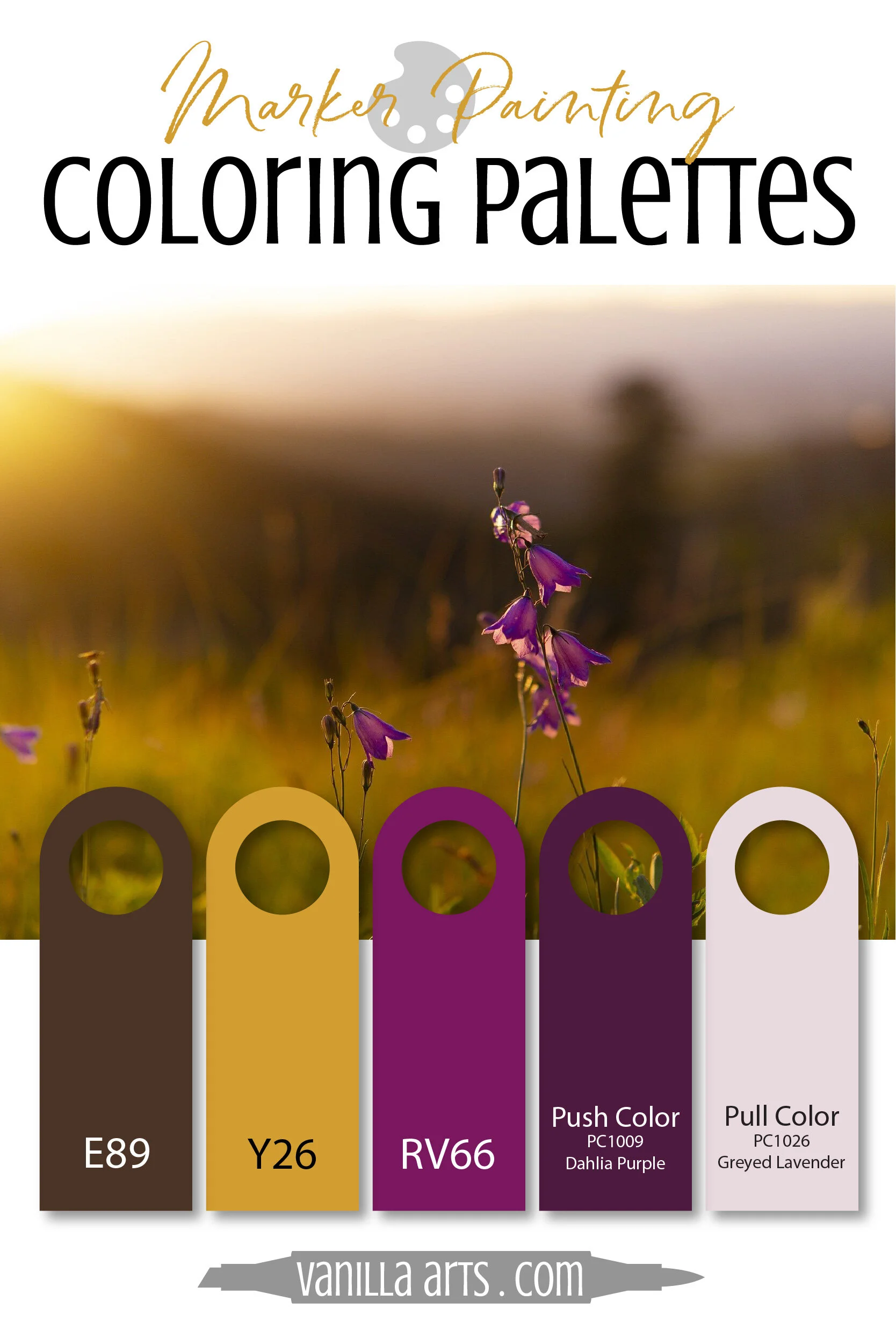 Color Palette: Copic Marker + Colored Pencil Combination (Brown, Gold ...