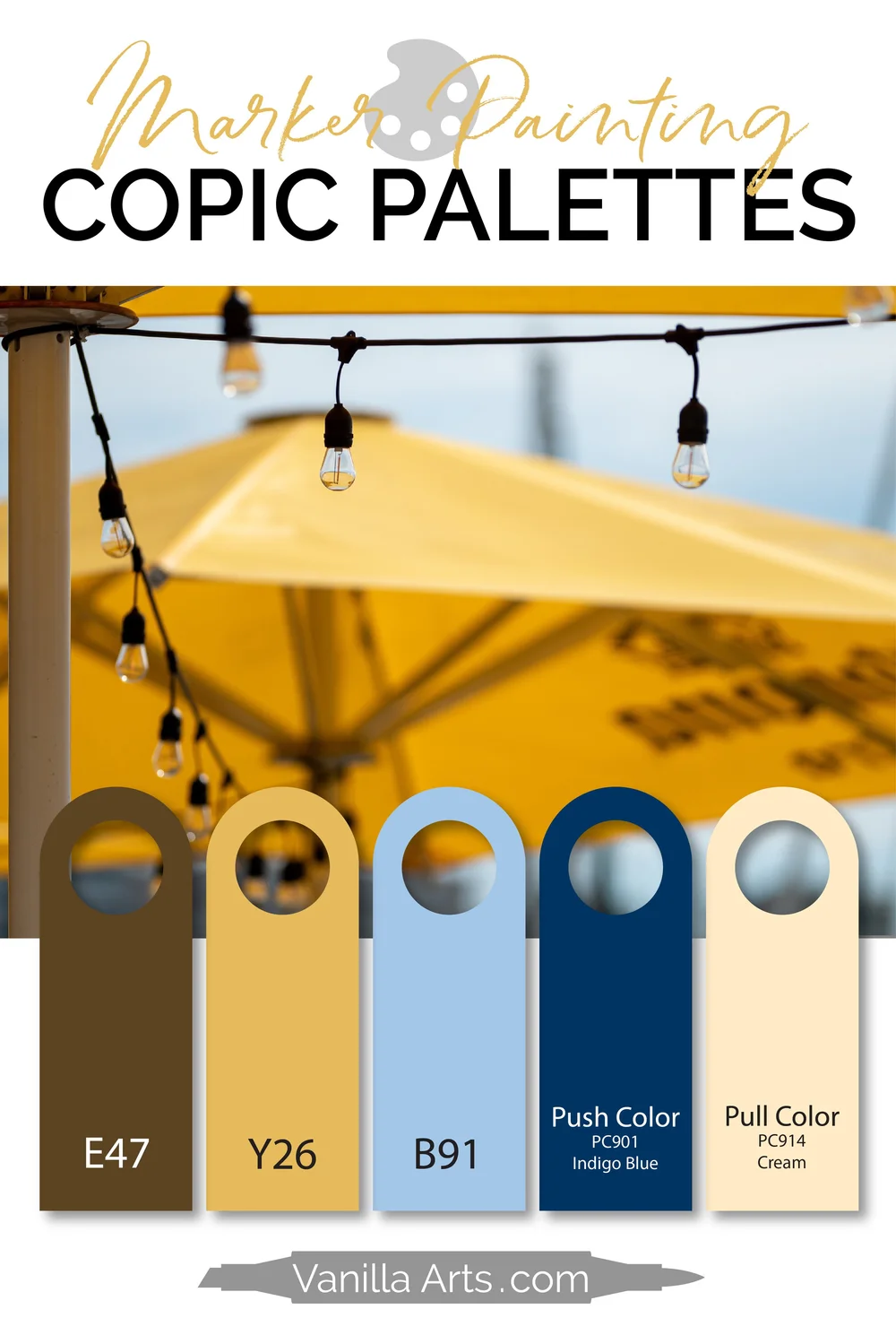 Color Palette: Copic Marker + Colored Pencil Combination (Brown, Gold ...