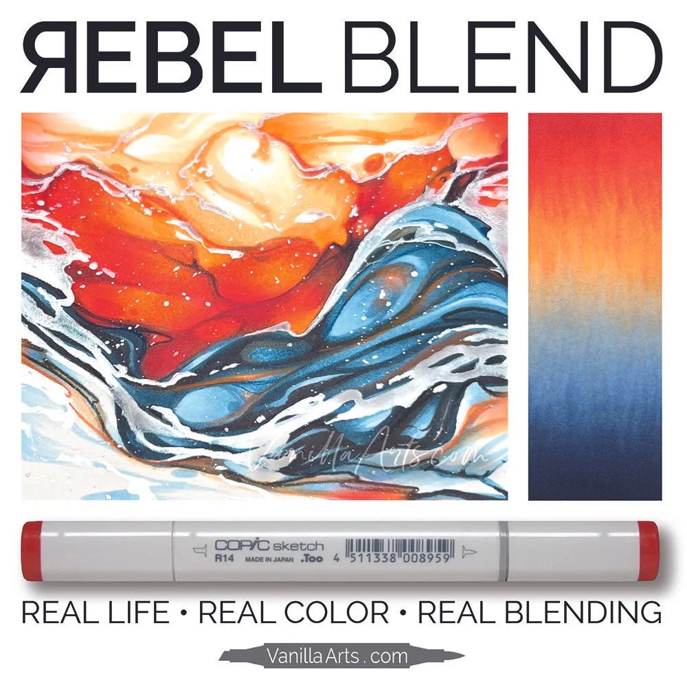 Rebel Blending: Break the Copic Marker Blending Rules | Fire Reds ...