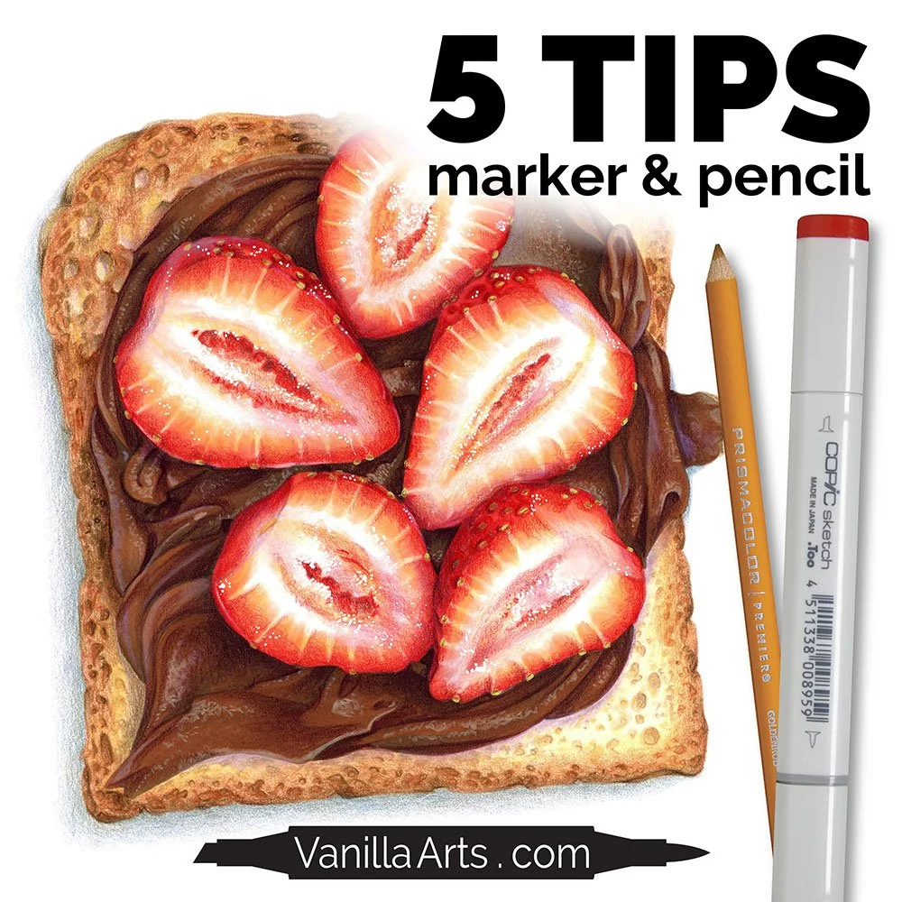 Alcohol Marker + Colored Pencils: 5 Tips for Mixed Media Adult Coloring ...