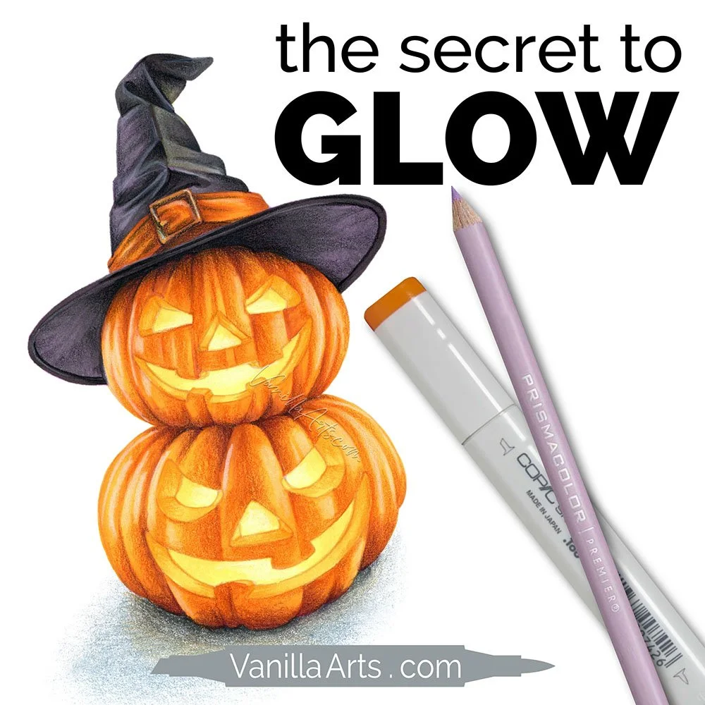 How to Color Glowing Pumpkins without Florescent Markers or Colored ...
