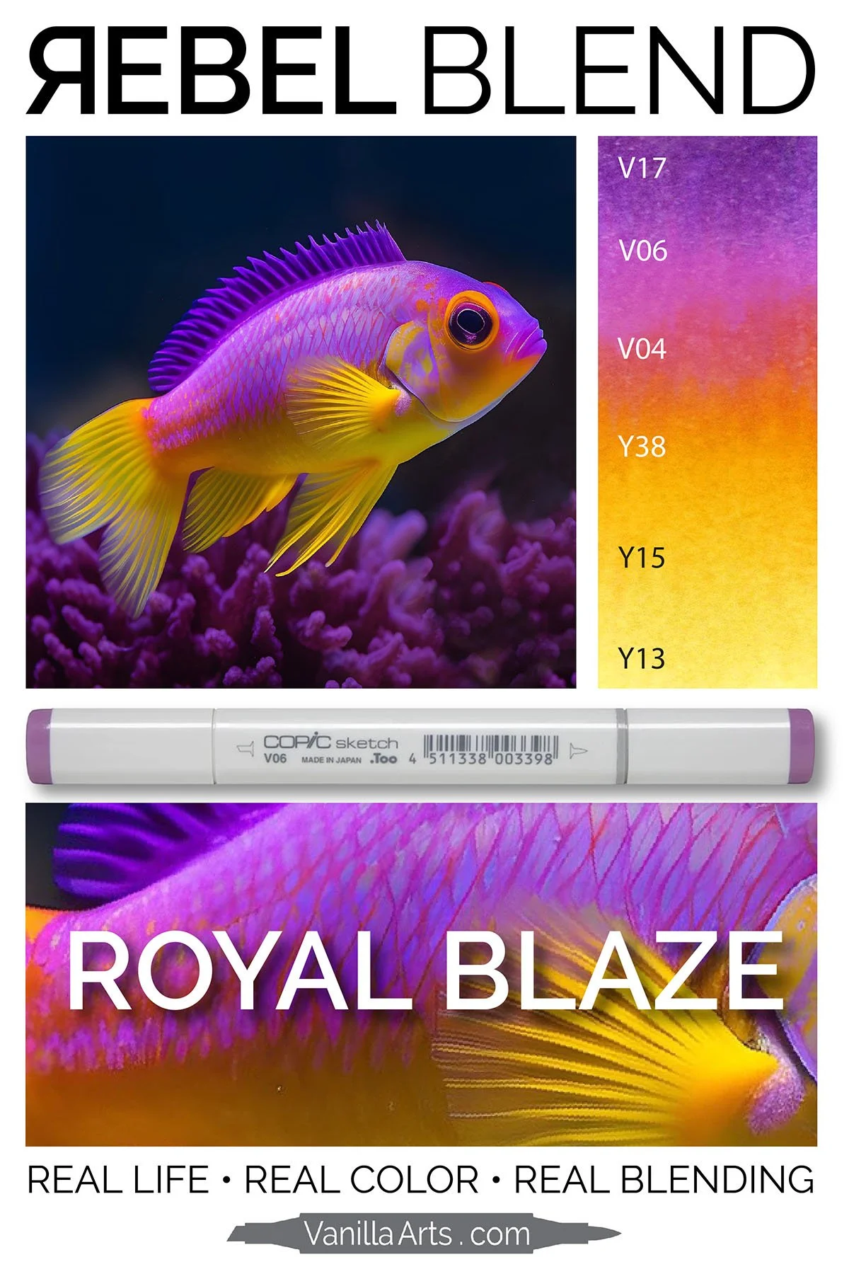 Rebel Blending: Break the Copic Marker Blending Rules | Purple & Yellow ...