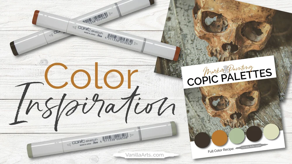 Color Palette: Copic Marker + Colored Pencil Combination (Brown, Gold ...
