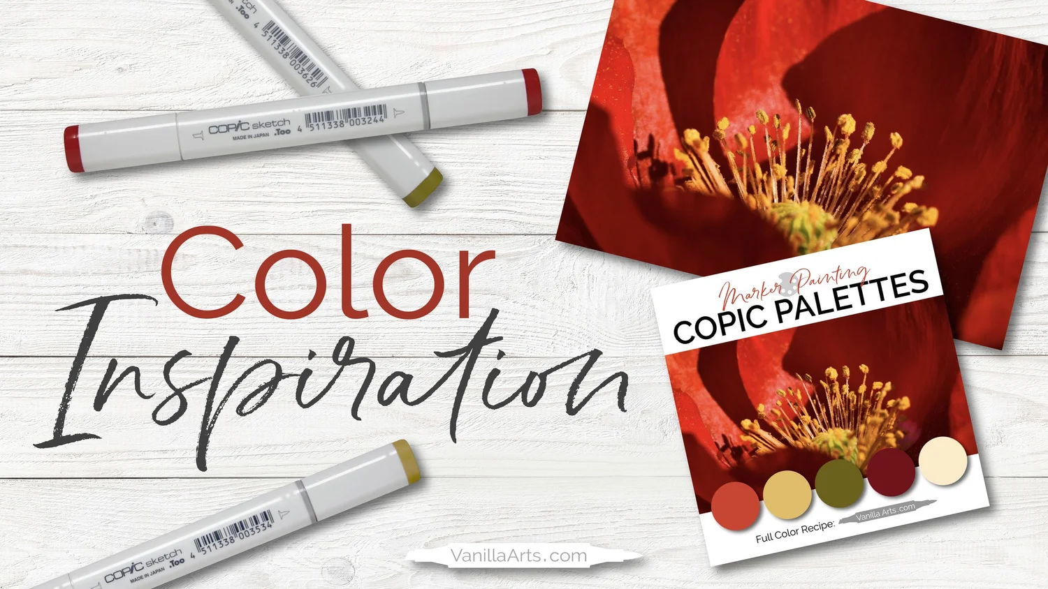 Color Palette: Copic Marker + Colored Pencil Combination (Red, Gold ...