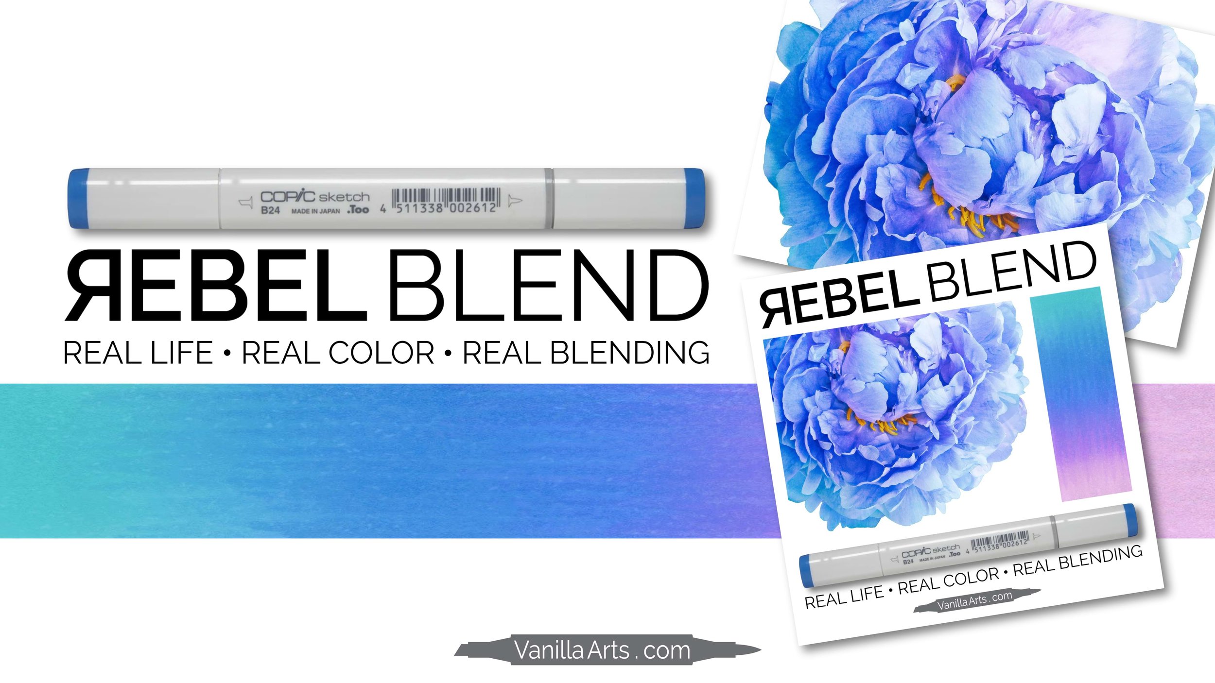 Rebel Blending: Break the Copic Marker Blending Rules | Aqua & Lavender ...