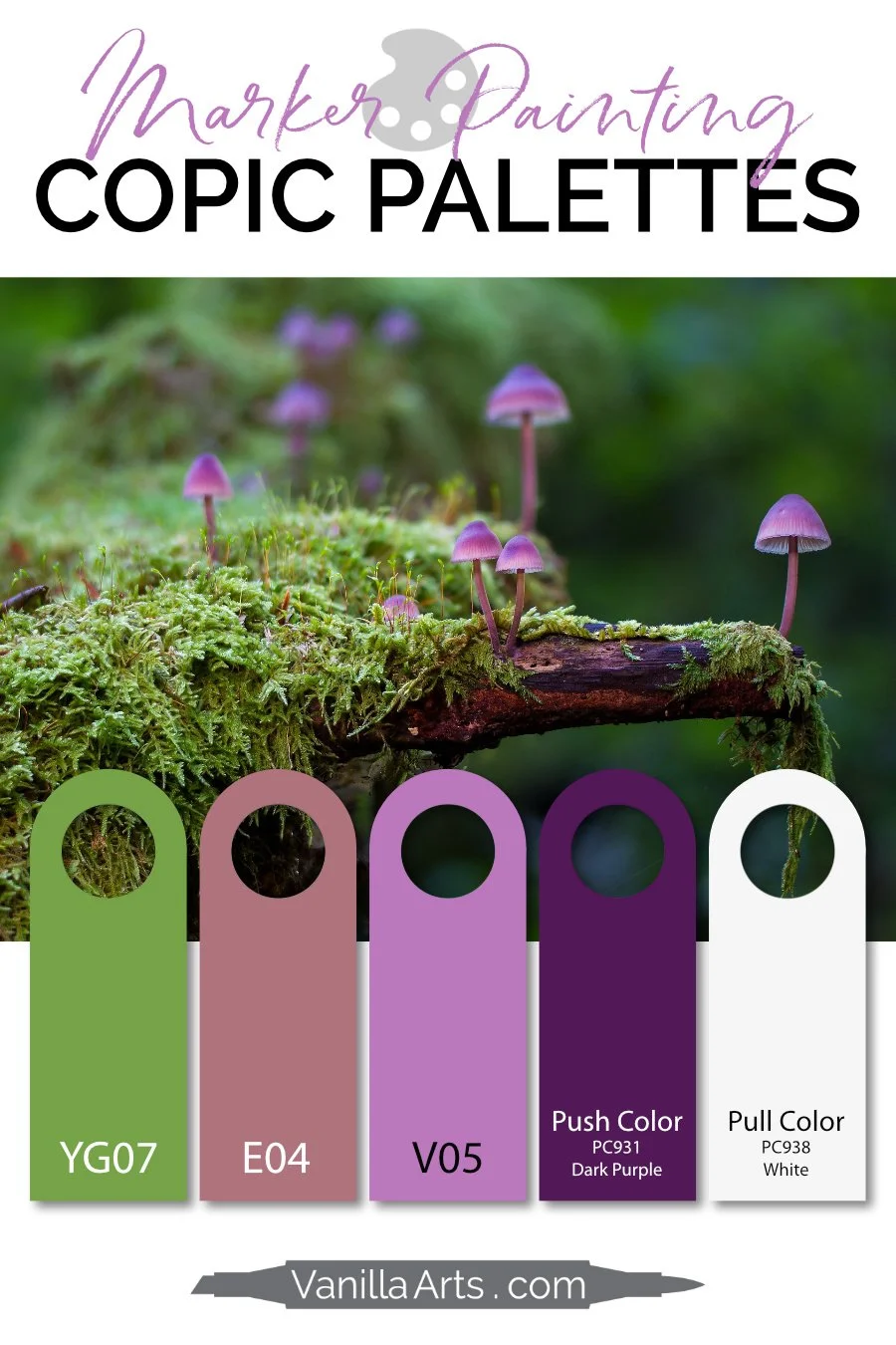 Color Palette: Copic Marker + Colored Pencil Combination (Green, Dusty ...