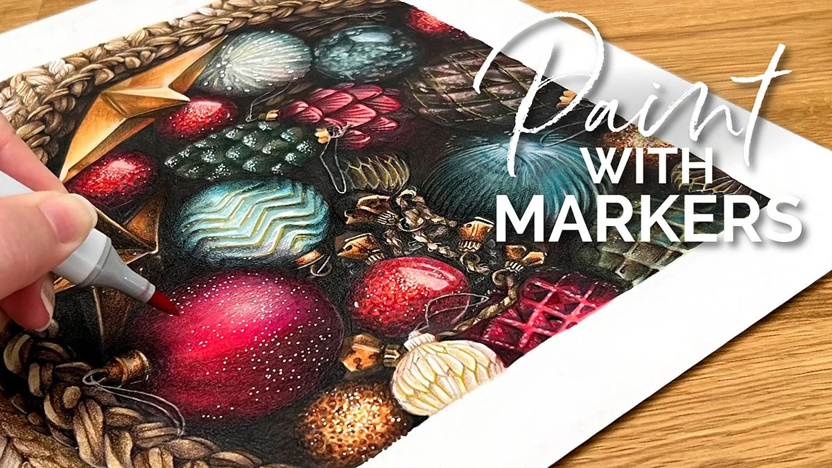 Marker + Pencil: Video Resources for “Realistic Red Christmas Ornament ...