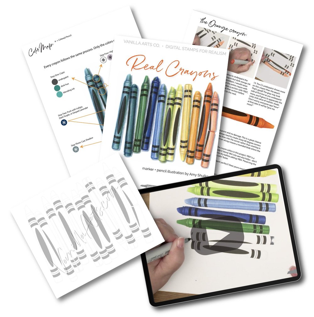 Real Crayons: Intermediate Marker Underpainting Workshop