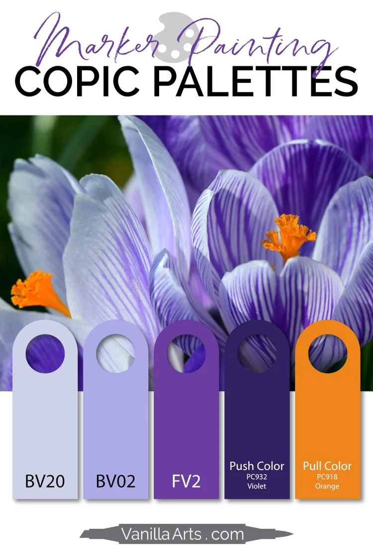 Color Palette: Copic Marker + Colored Pencil Combination (Lavender ...