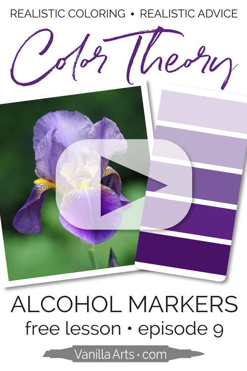 Color Theory for Markers: Elegant Violet or Purple Florals (Live ...