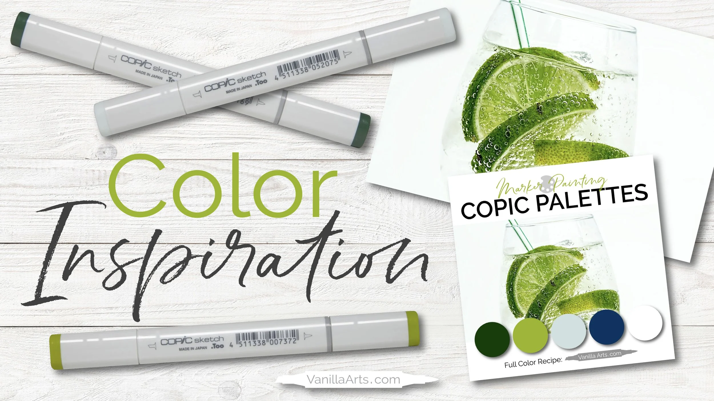 Color Palette: Copic Marker + Colored Pencil Combination (Green and ...