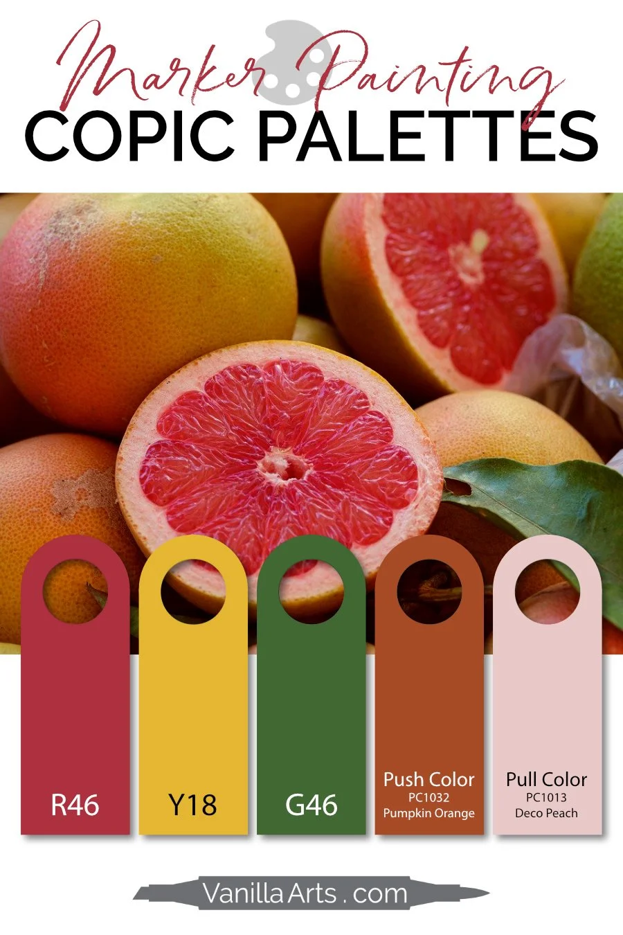 Color Palette: Copic Marker + Colored Pencil Combination (Red, yellow ...