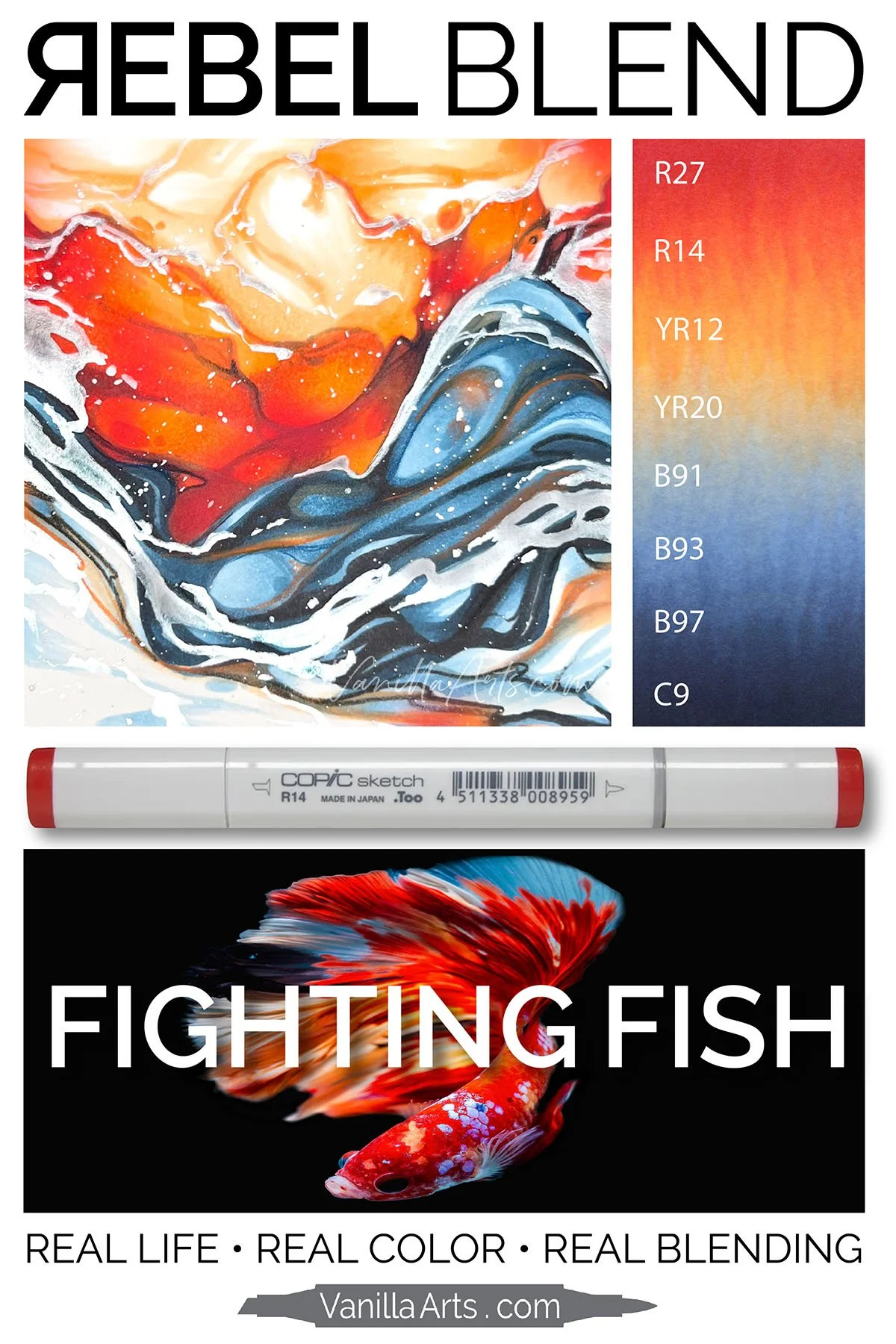 Rebel Blending: Break the Copic Marker Blending Rules | Fire Reds ...