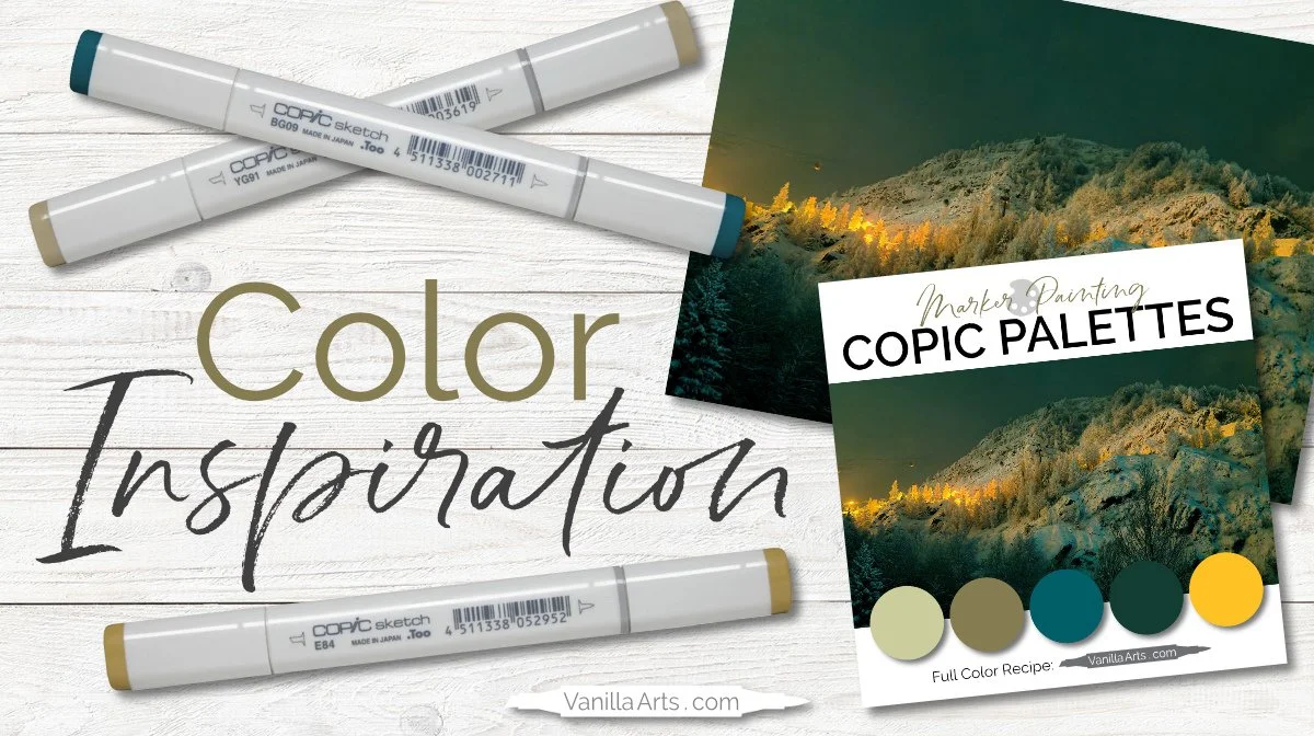 Color Palette: Copic Marker + Colored Pencil Combination (Pale Green ...