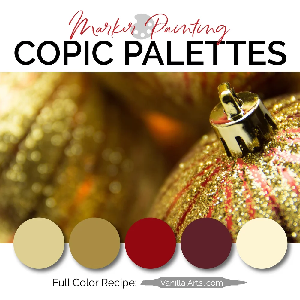 Color Palette: Copic Marker + Colored Pencil Combination (Beige, Gold ...