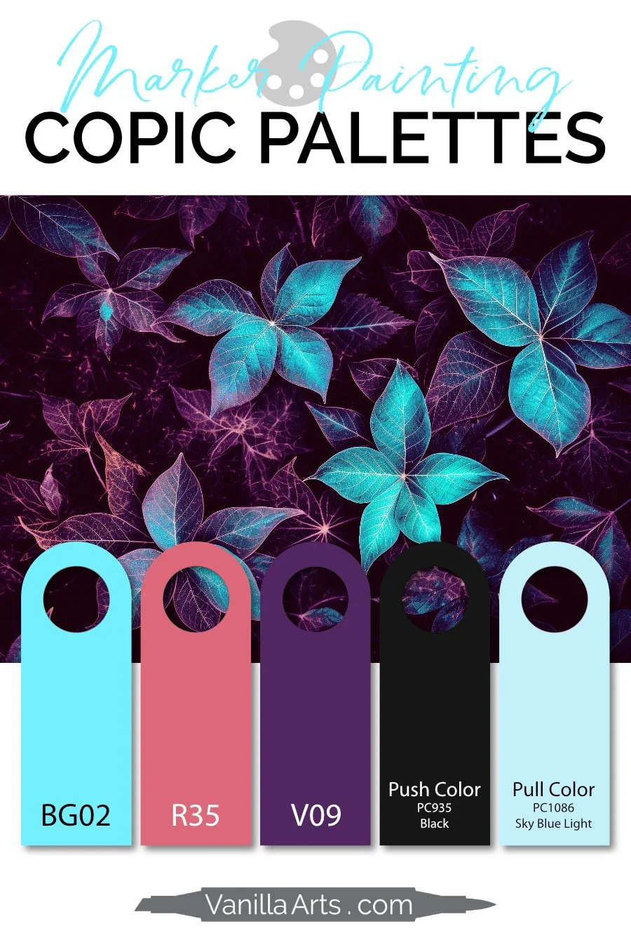 Color Palette: Copic Marker + Colored Pencil Combination (Turquoise ...