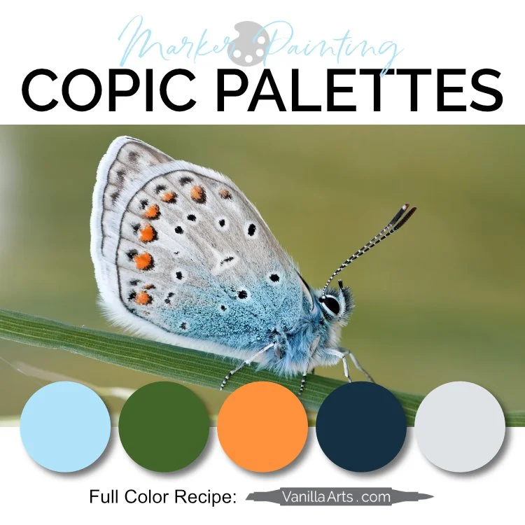 Color Palette: Copic Marker + Colored Pencil Combination (Ice Blue ...