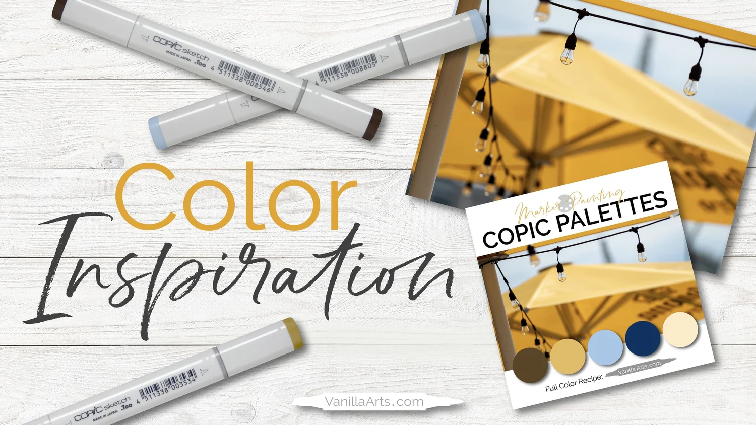 Color Palette: Copic Marker + Colored Pencil Combination (Brown, Gold ...