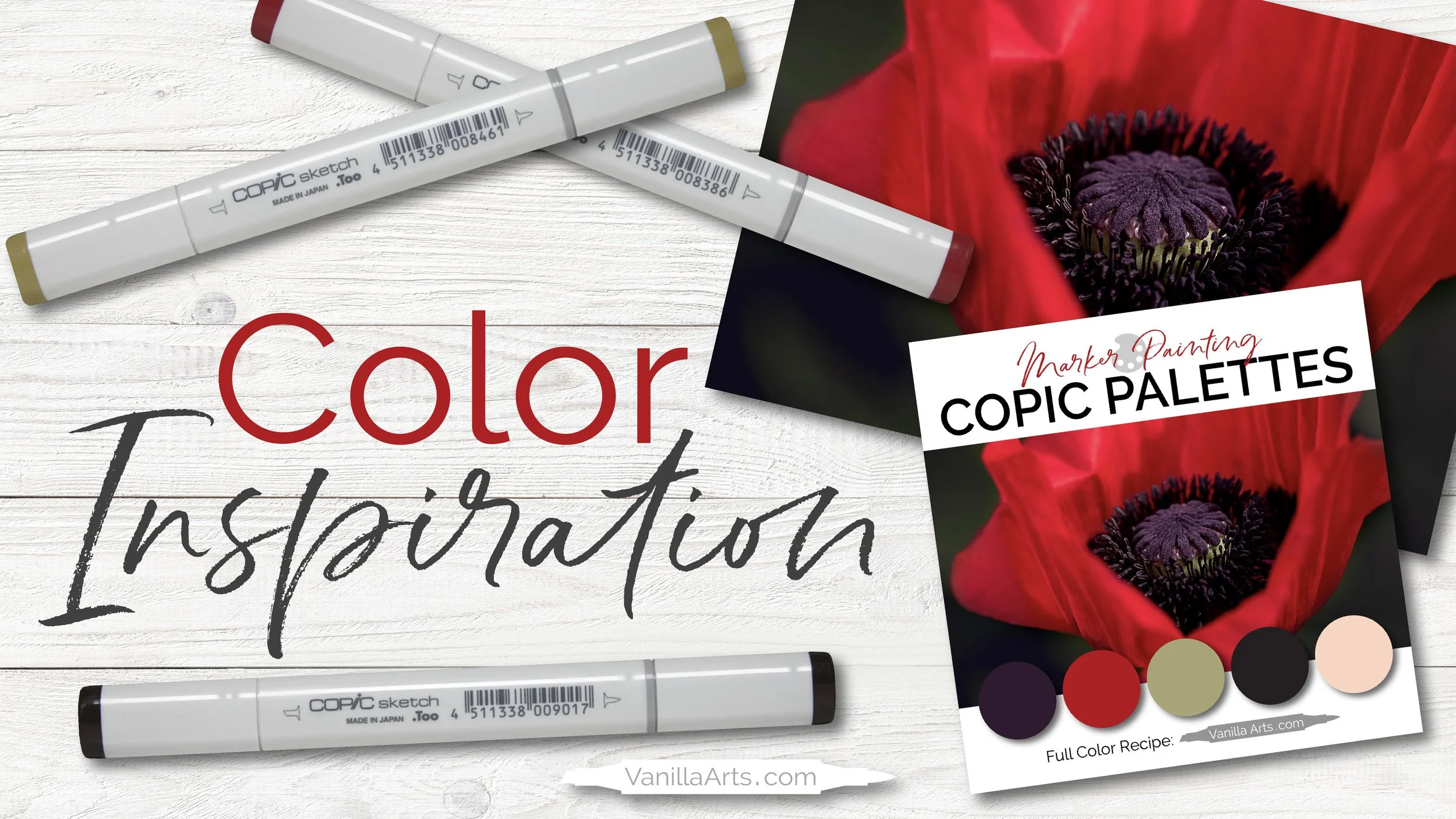 Color Palette: Copic Marker + Colored Pencil Combination (Violet, Red ...