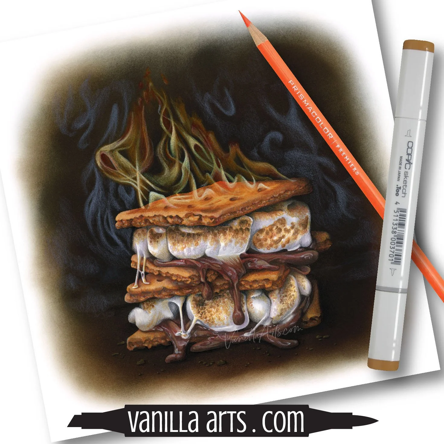 How to Color Realistic Night Scenes with Markers and Colored Pencils ...