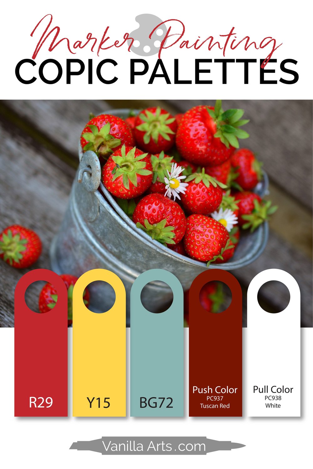 Color Palette: Copic Marker + Colored Pencil Combination (Red, Yellow ...