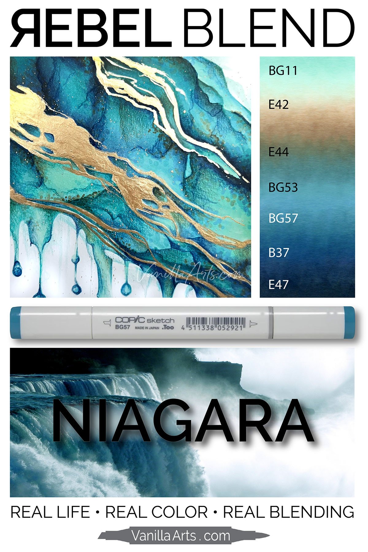 Rebel Blending: Break the Copic Marker Blending Rules | Water Blues ...