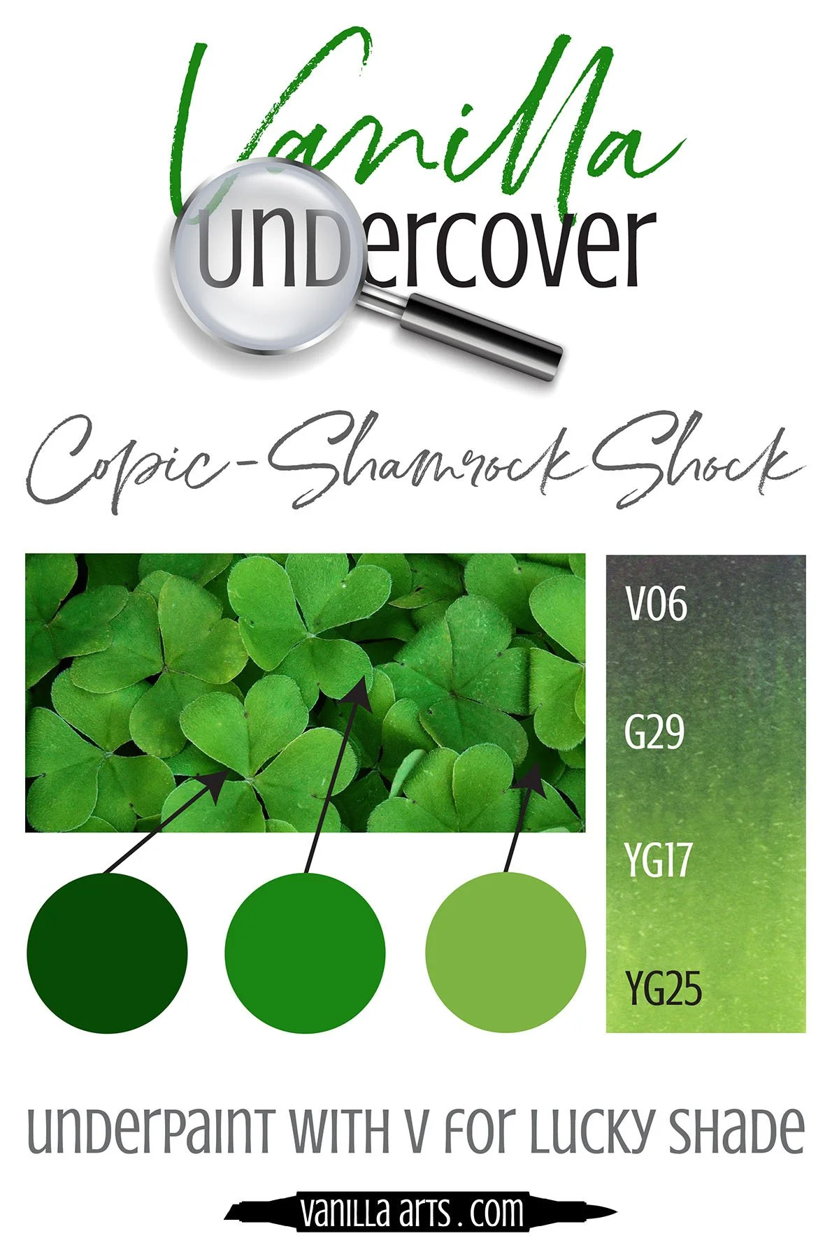 Marker Underpainting: Copic Blends for Realistic Color - Green Swatch ...
