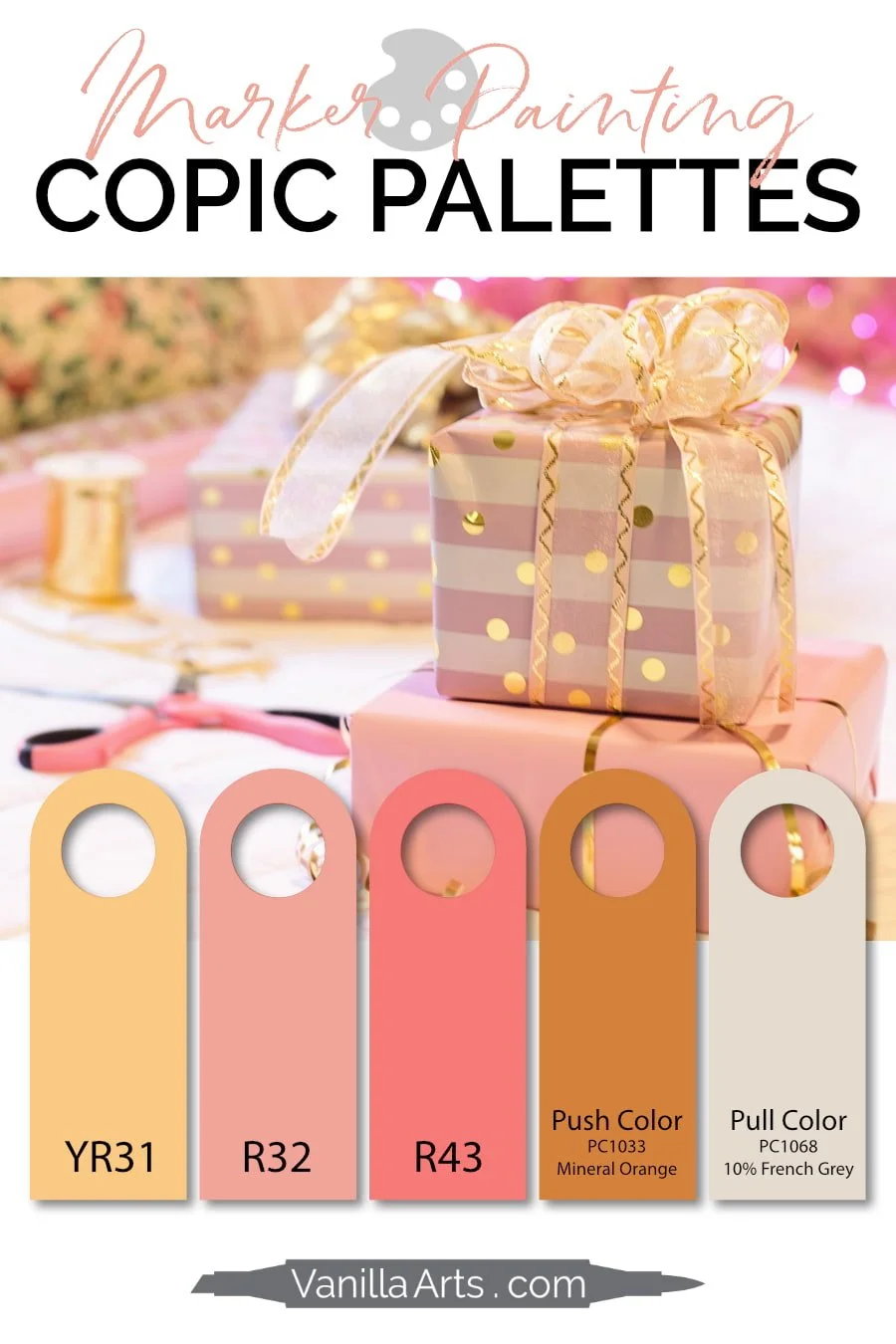Color Palette: Copic Marker + Colored Pencil Combination (Yellow, Peach ...