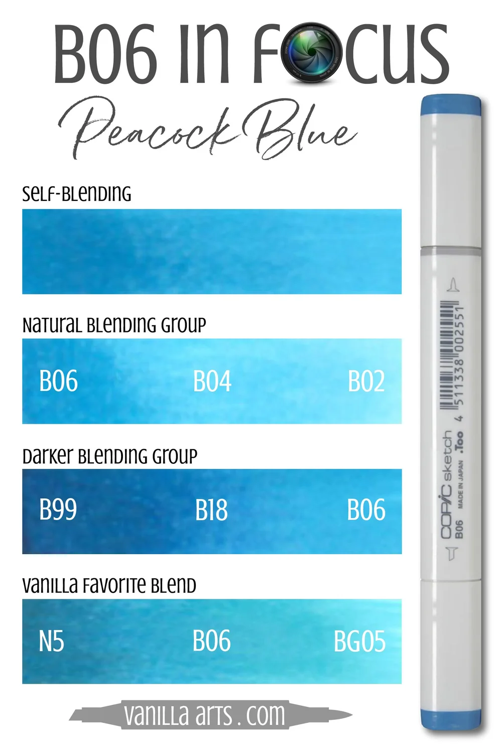 Colors in Focus: B06 “Peacock Blue” Copic Marker (Everything you need ...