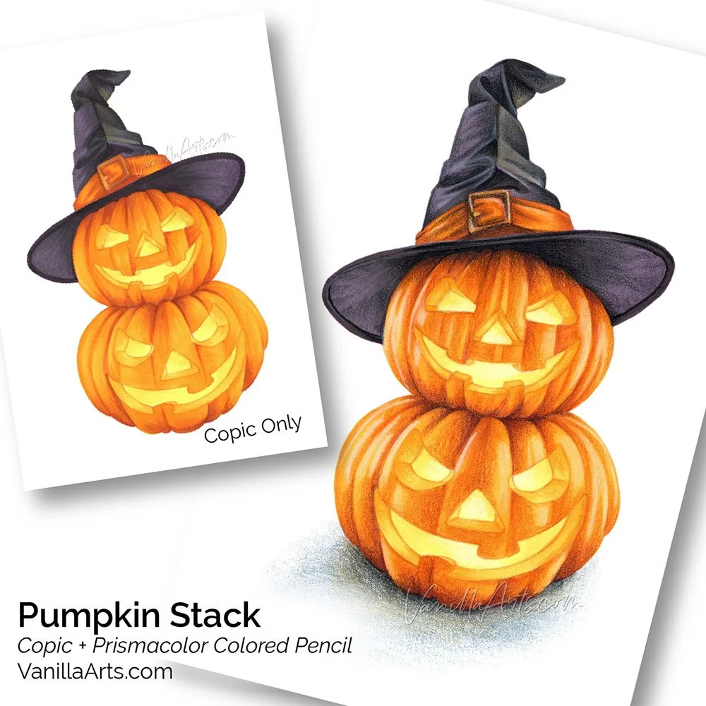 How to Color Glowing Pumpkins without Florescent Markers or Colored ...