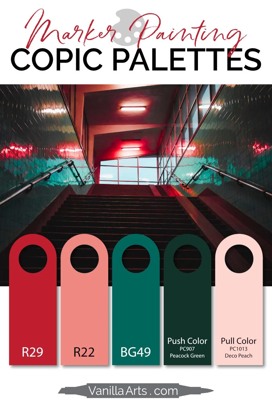 Color Palette: Copic Marker + Colored Pencil Combination (Bright Red ...