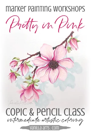 Color Theory for Markers & Pencils: Dimensional Pink Petals (Demo ...