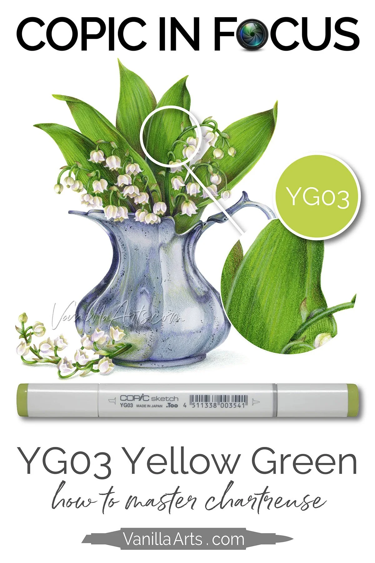 Copic YG03 Yellow Green - The Best Green Marker for Beginners (+ video ...