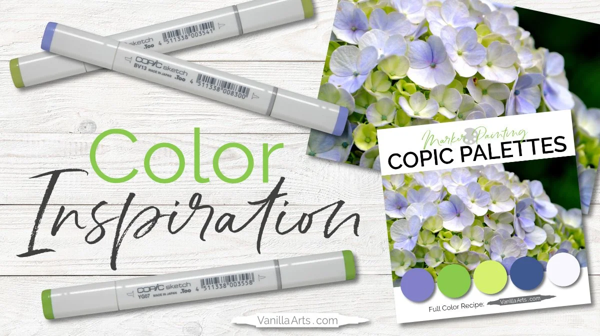 Color Palette: Copic Marker + Colored Pencil Combination (Blue violet ...