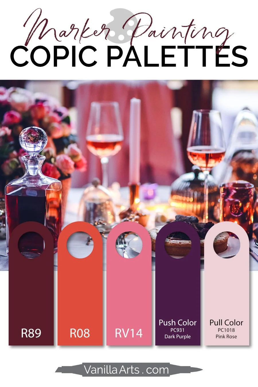 Color Palette: Copic Marker + Colored Pencil Combination (Dark red ...