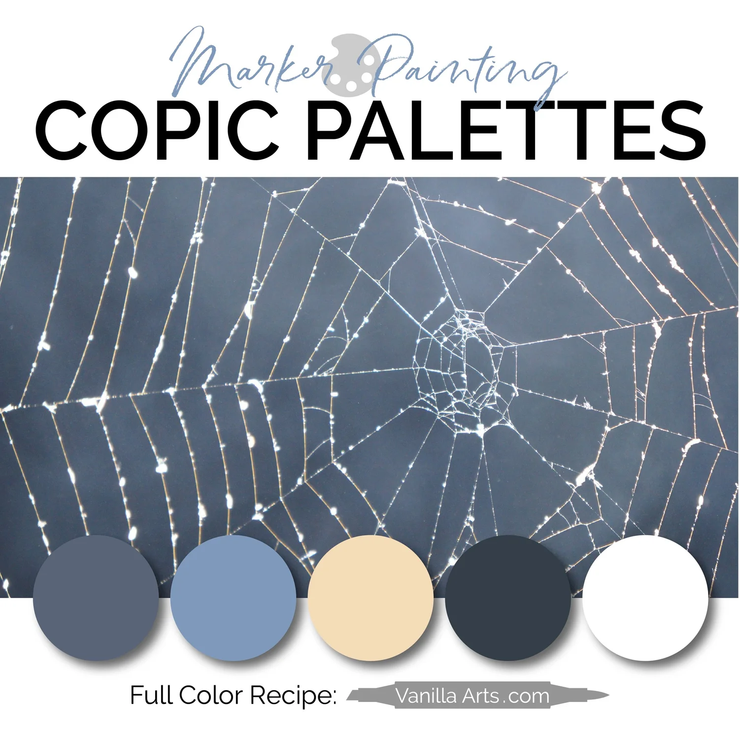Color Palette: Copic Marker + Colored Pencil Combination (Gray, Blue ...