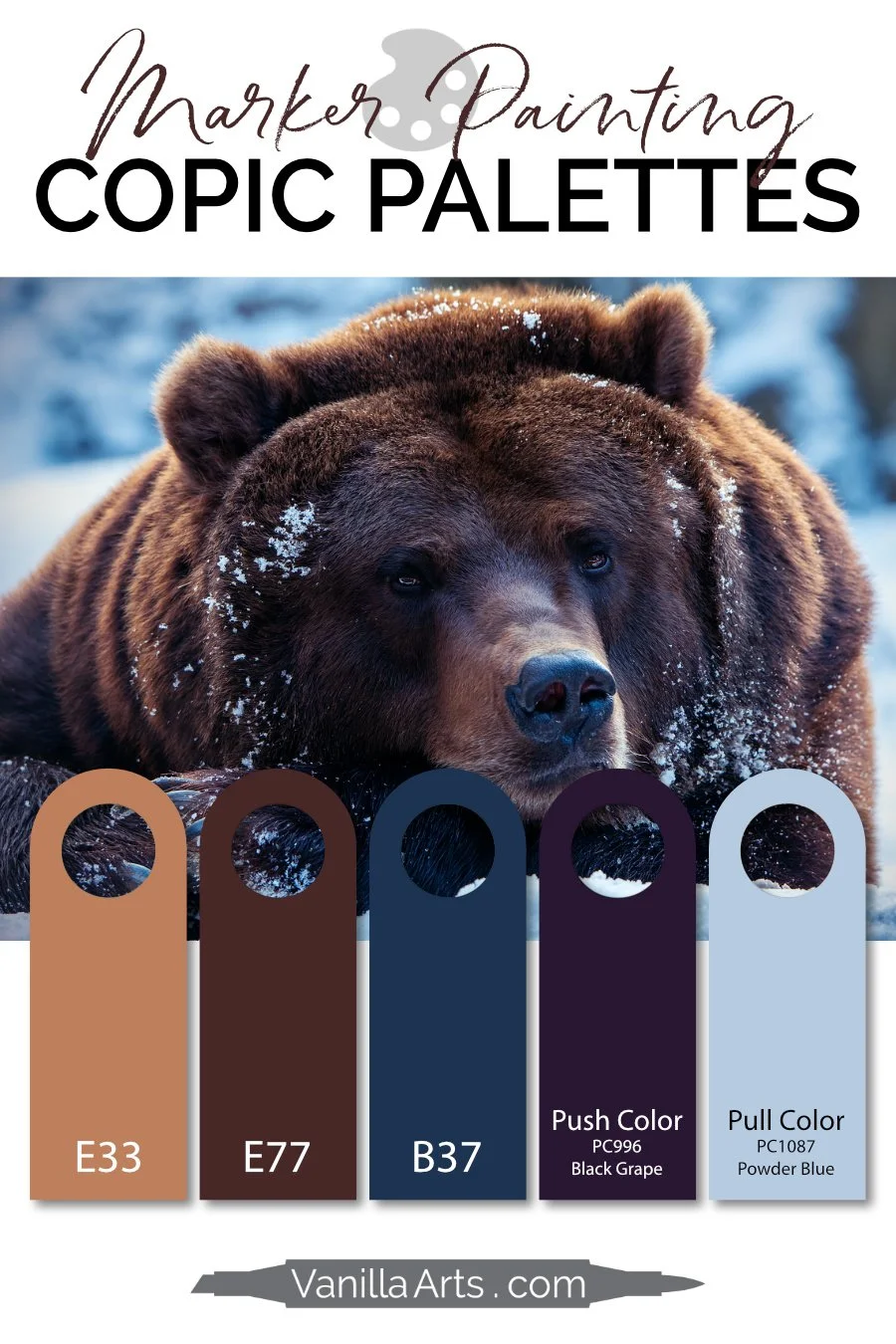 Color Palette: Copic Marker + Colored Pencil Combination (Light Brown ...