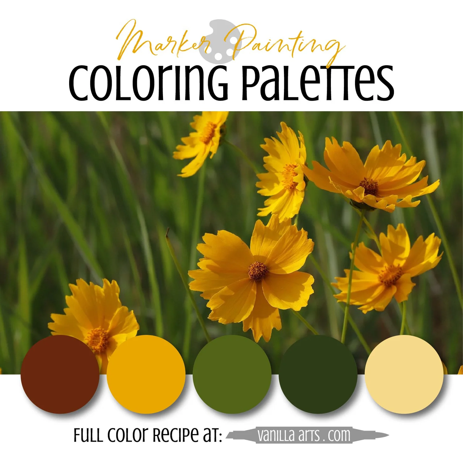 Color Palette: Copic Marker + Colored Pencil Combinations (Brown, Gold ...