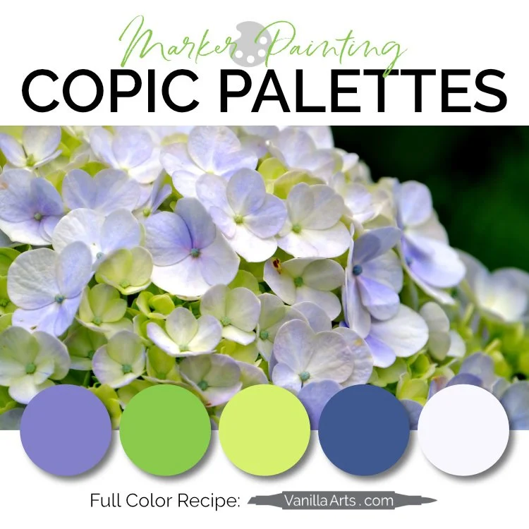 Color Palette: Copic Marker + Colored Pencil Combination (Blue violet ...
