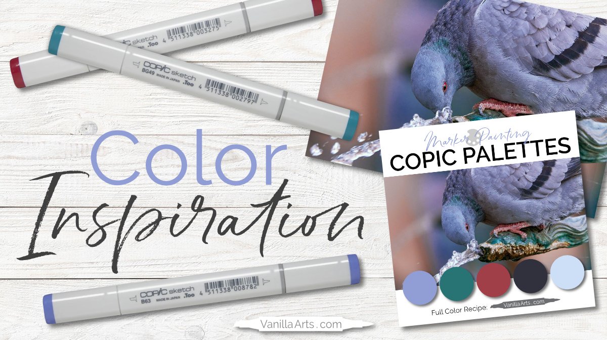 Color Palette: Copic Marker + Colored Pencil Combination (Blue ...