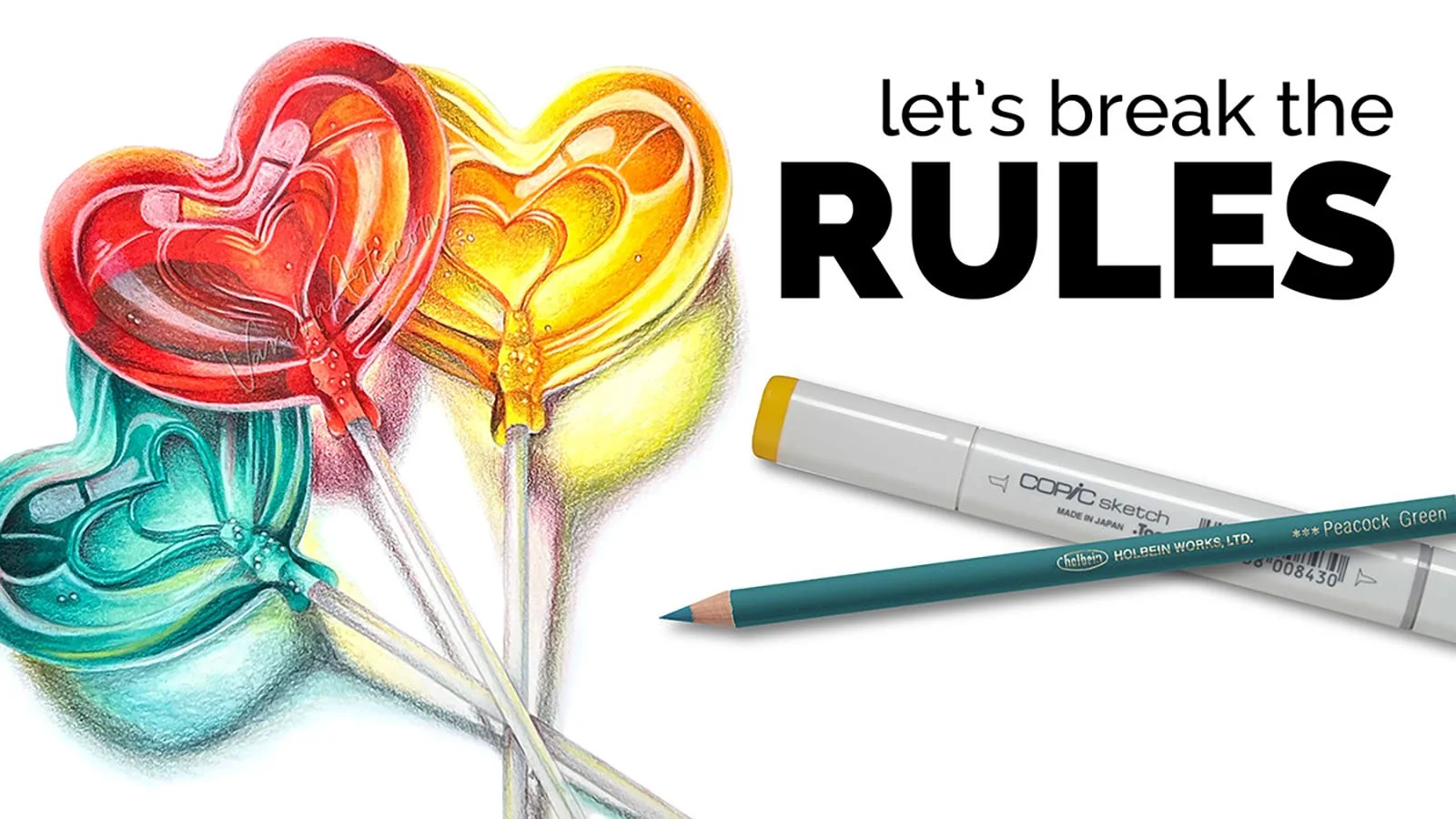 Marker + Colored Pencil Mixed Media Illustration, Instruction