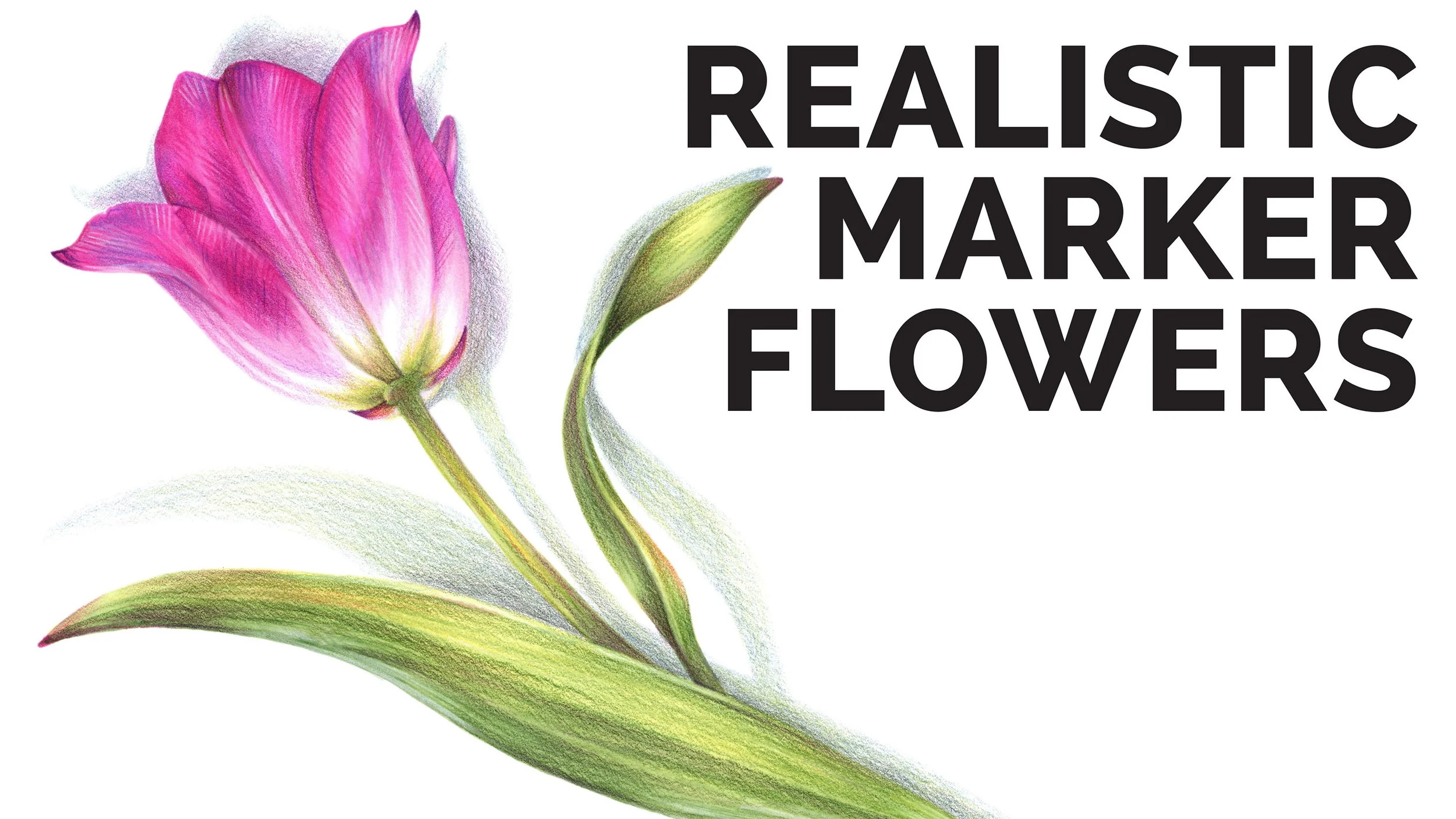 Draw & Color: How to Color Realistic Flowers with Copic Marker (+ Video ...