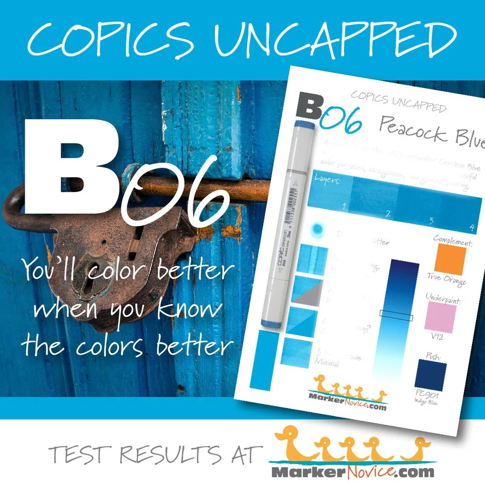 Colors in Focus: B06 “Peacock Blue” Copic Marker (Everything you need ...