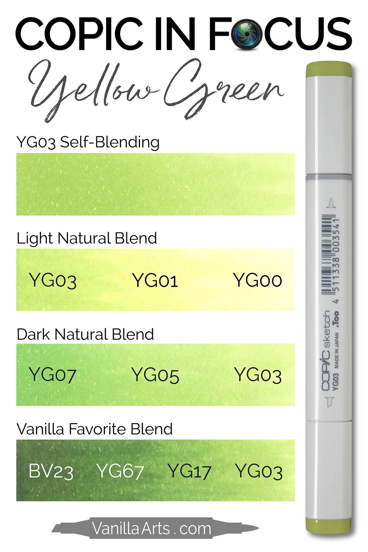 Copic YG03 Yellow Green - The Best Green Marker for Beginners (+ video ...