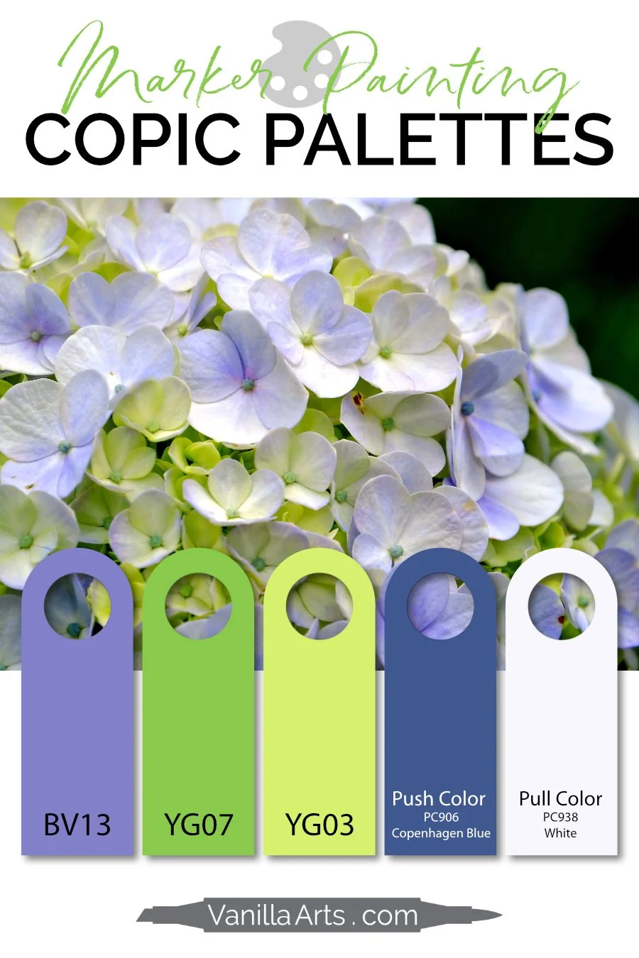 Color Palette: Copic Marker + Colored Pencil Combination (Blue violet ...