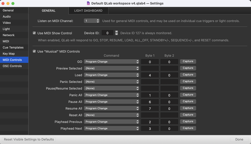 QLab Setup — Gareth Fry - Sound Design